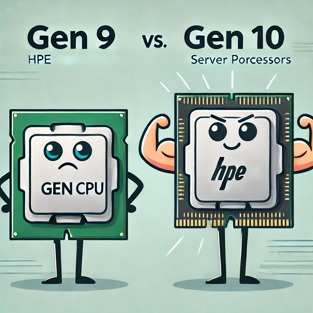 مقایسه پردازنده‌ سرورهای HPE نسل 9 و 10 | سرور سوییچ